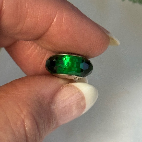 Pandora | Jewelry | Pandora Murano Glass Emerald Green Charm | Poshmark